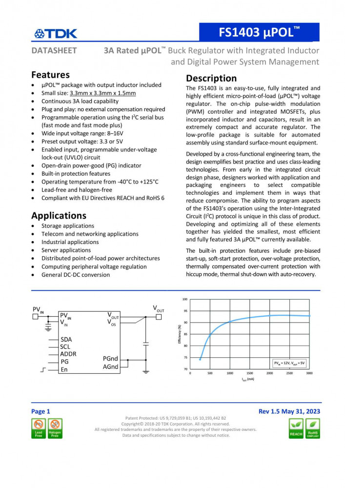 FS1403 datasheet page 1 preview