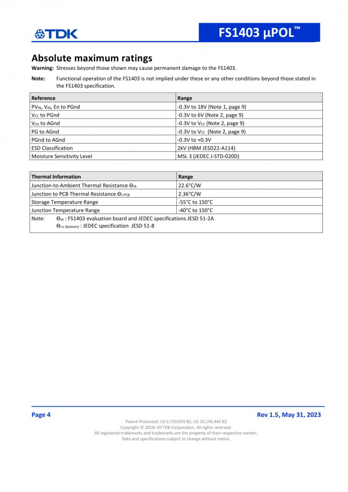 FS1403 datasheet page 4 preview