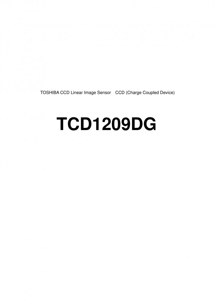 TCD1209DG datasheet page 1