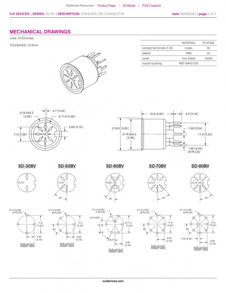 SD-30BV datasheet page 2