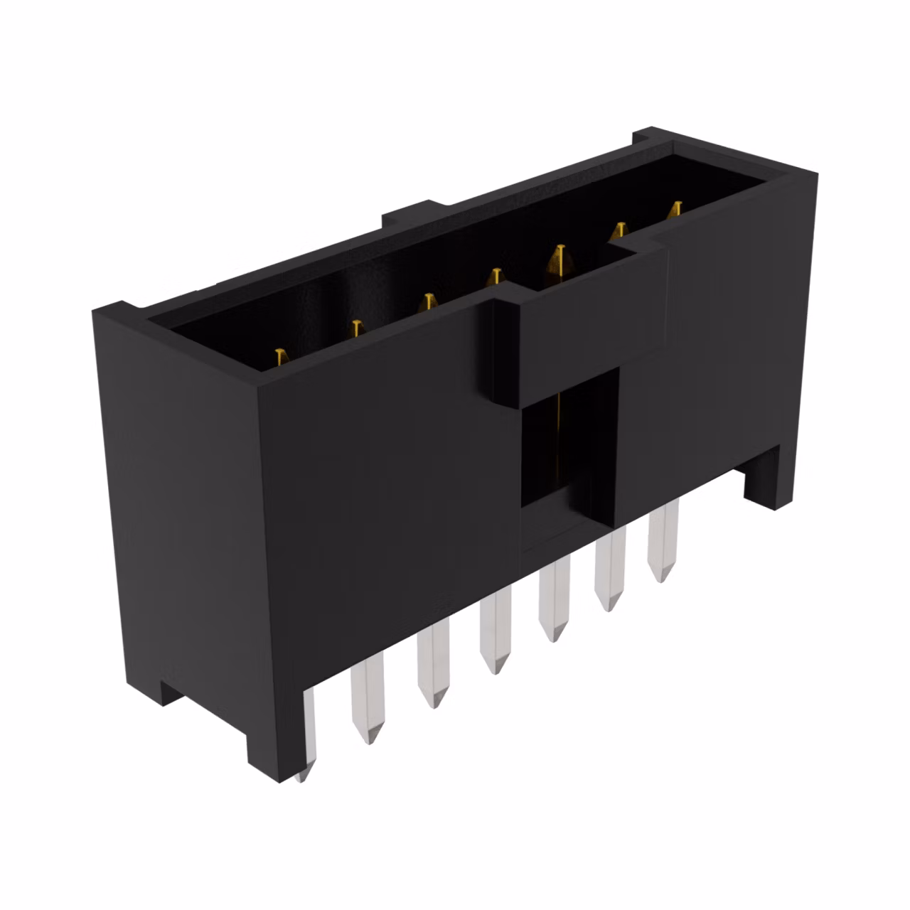 C-Grid III PCB Header, 2.54mm Pitch, Through Hole, Single Row, Vertical, Shrouded, 7 Circuits, 0.05µm Gold (Au) Flash Plating for sale