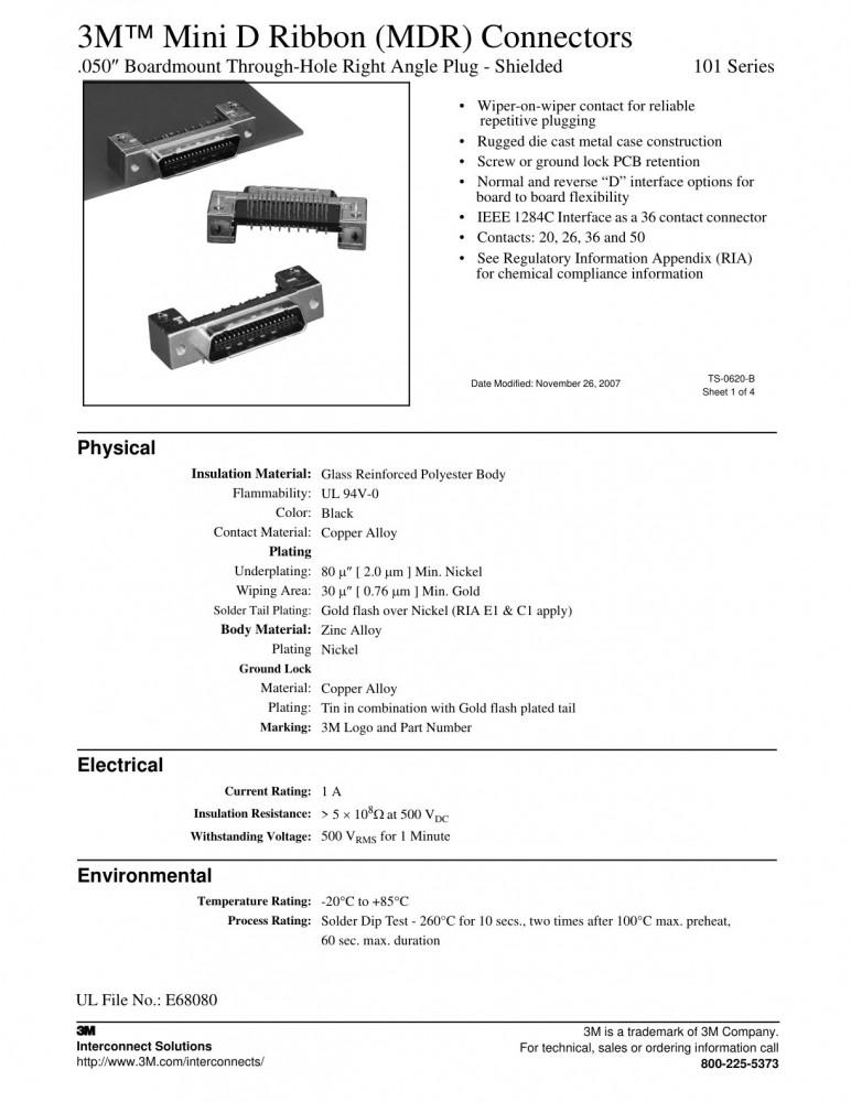 3M 10136-52B2PC technical document page 1