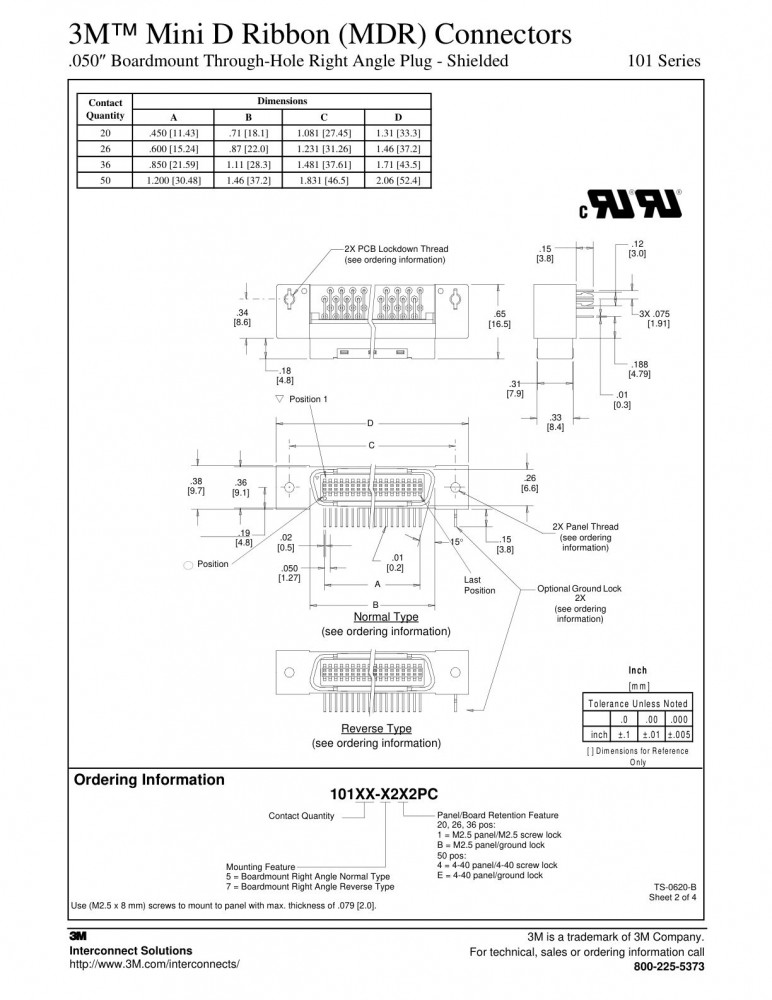 3M 10136-52B2PC technical document page 2