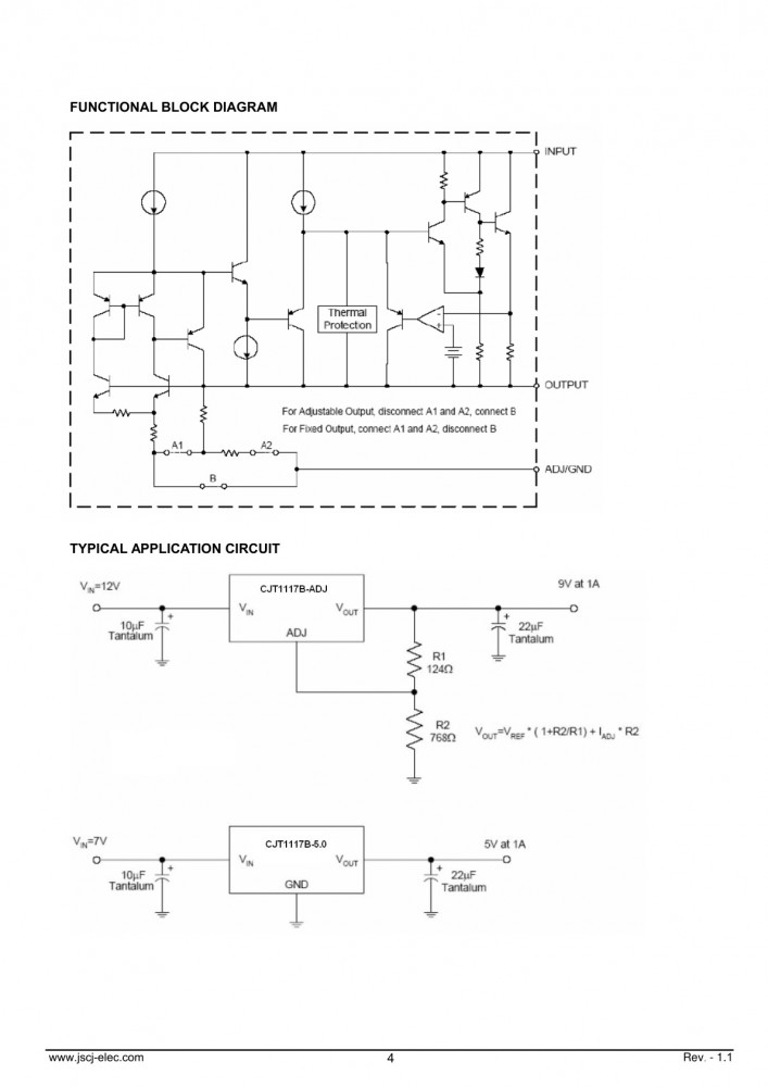 CJT1117B-5.0 datasheet page 4