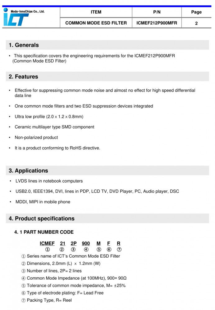 ICMEF212P900MFR datasheet page 2
