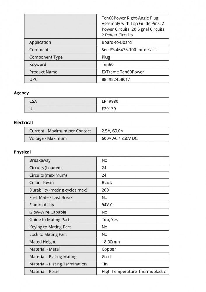 MOLEX 464371171 technical document image, page 2