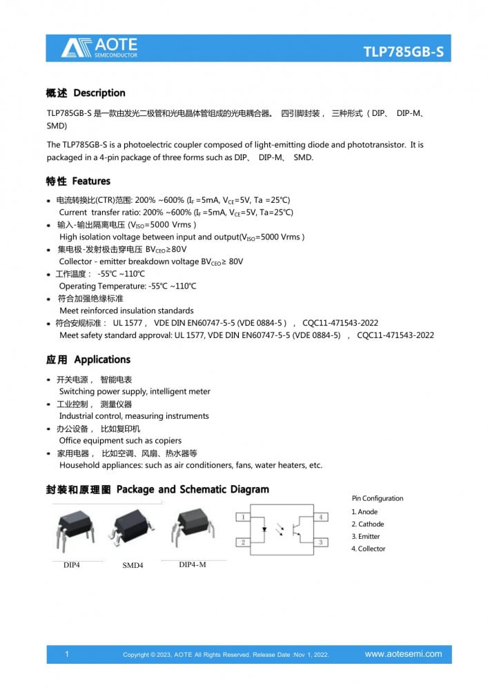 TLP785GB-S datasheet page 2