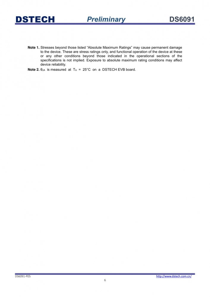 DS6091AED4 datasheet page 6