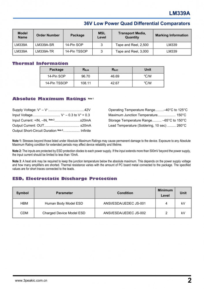 LM339A-SR datasheet page 2