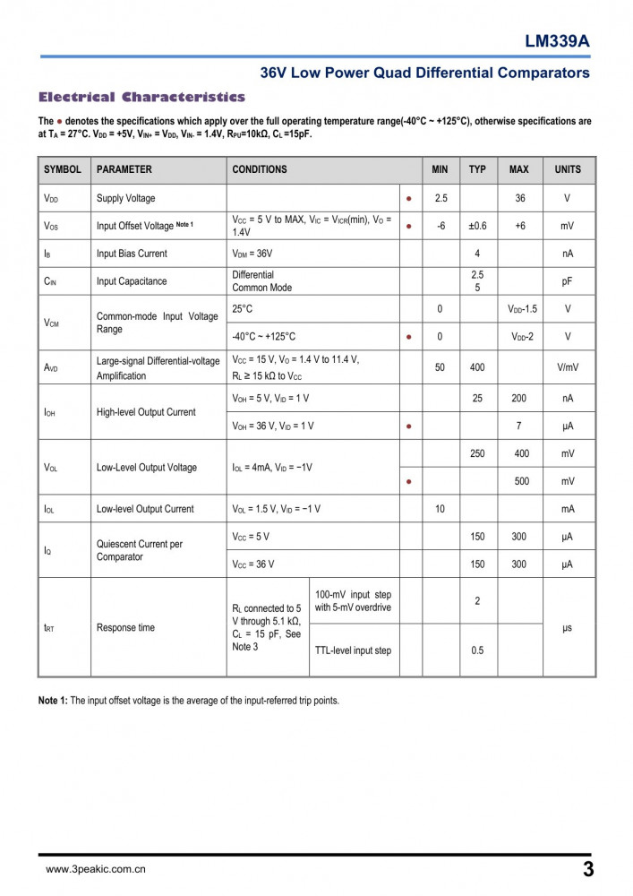 LM339A-SR datasheet page 3