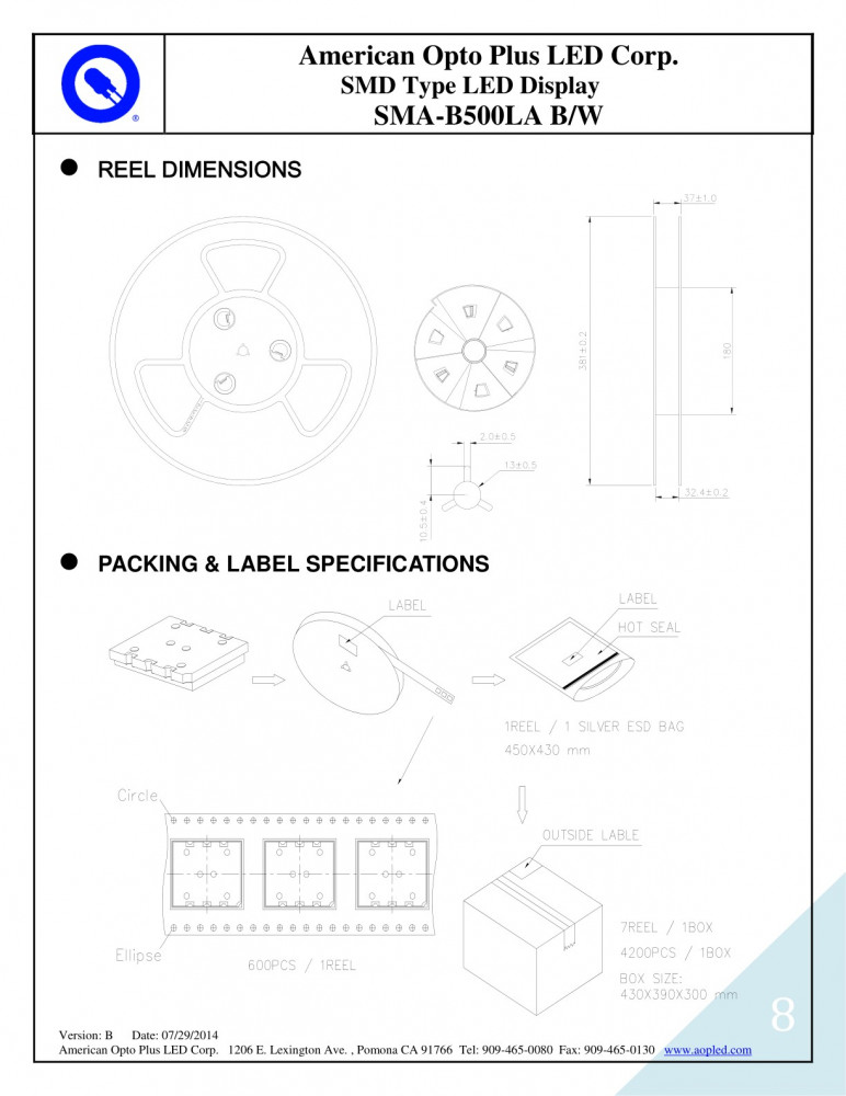 SMA-B500LA B/W datasheet page 8