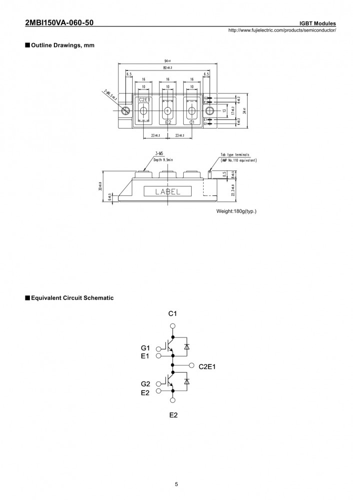 2MBI150VA-060-50 datasheet page 5
