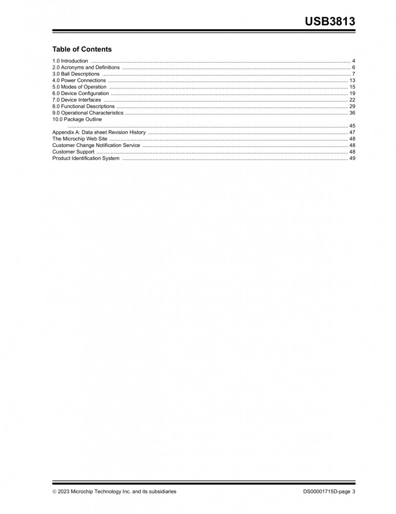 USB3813 datasheet preview, page 3