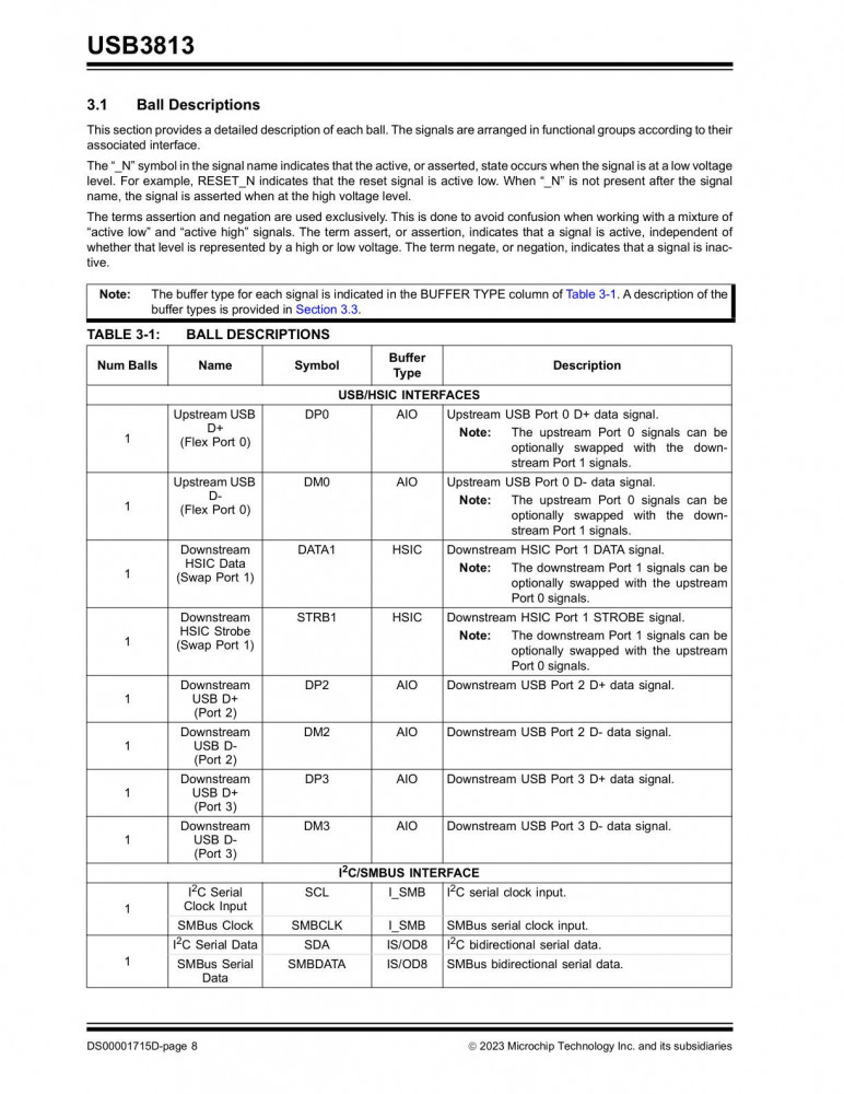USB3813 datasheet preview, page 8