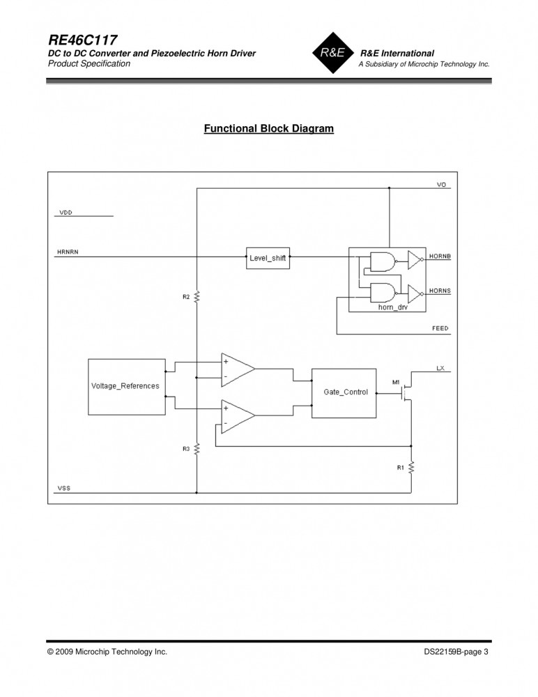 RE46C117 datasheet page 3