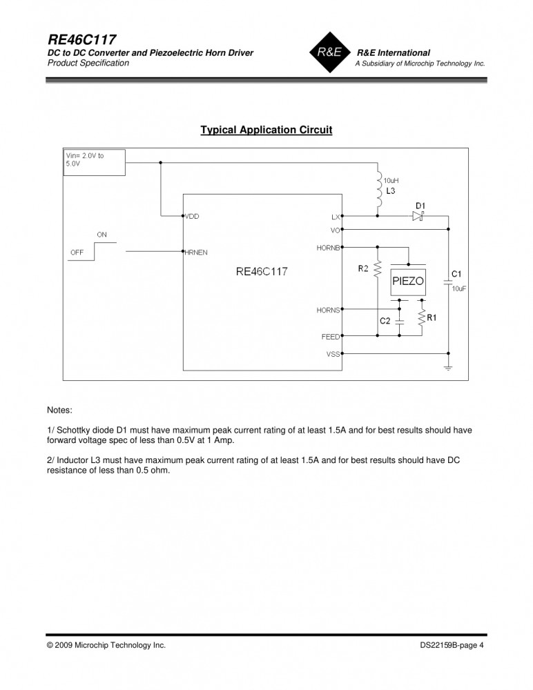 RE46C117 datasheet page 4