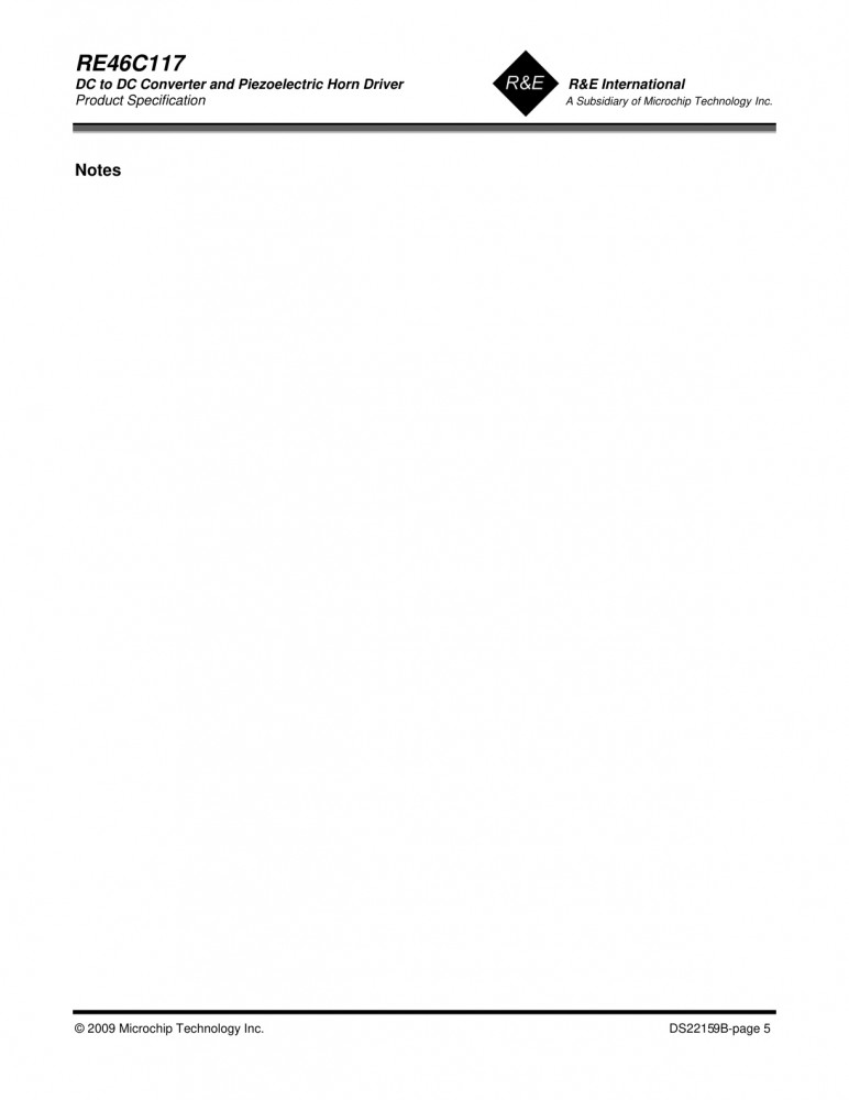 RE46C117 datasheet page 5