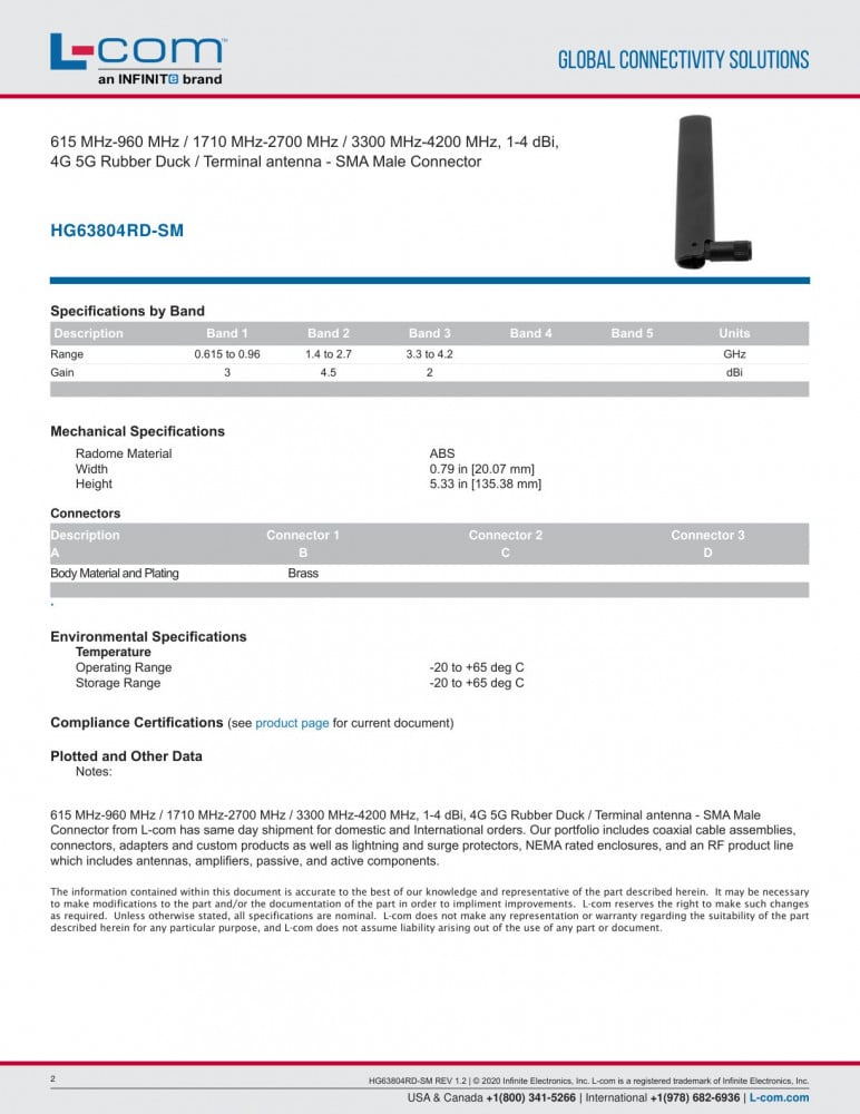 HG63804RD-SM product documentation page 2