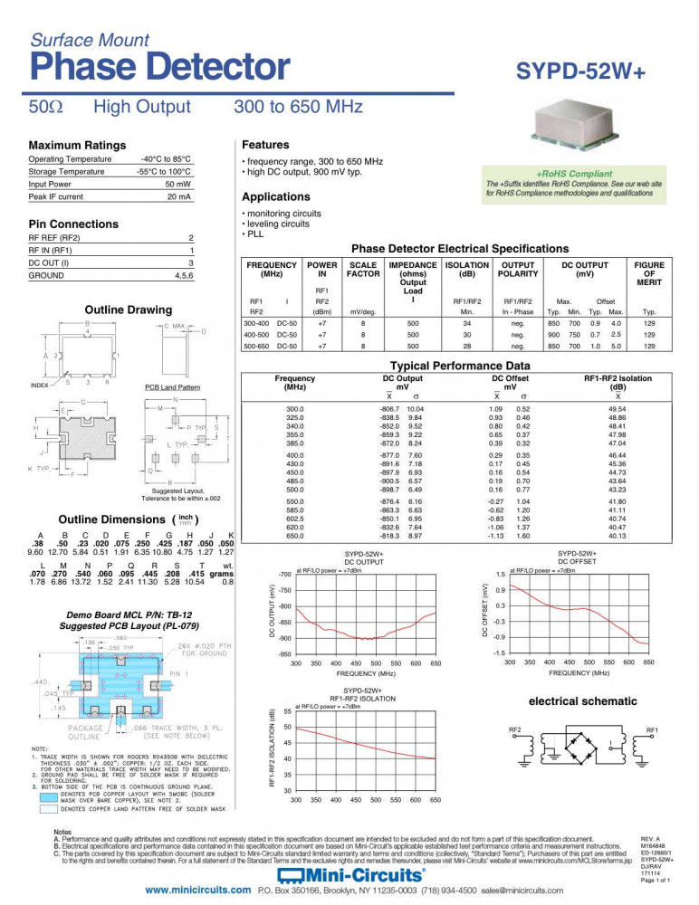 SYPD-52W+ technical document preview