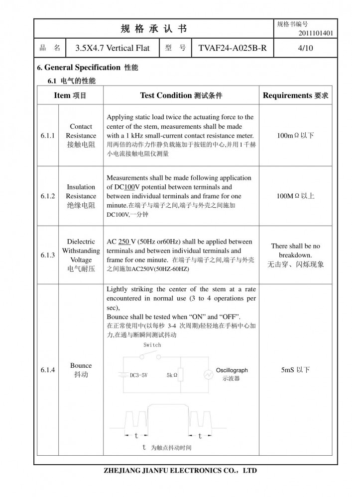 TVAF24-A025B-R specification page 5