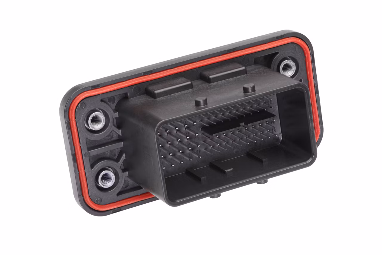 2.40mm, 3.00mm Pitch Compactus Panel Mount Header, 80 Circuits, Vertical, Key B, Black for sale
