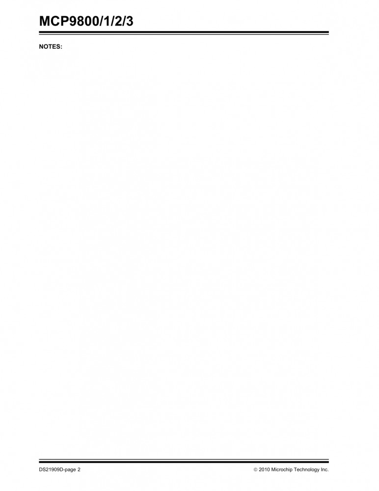 MCP9800 family datasheet page 2
