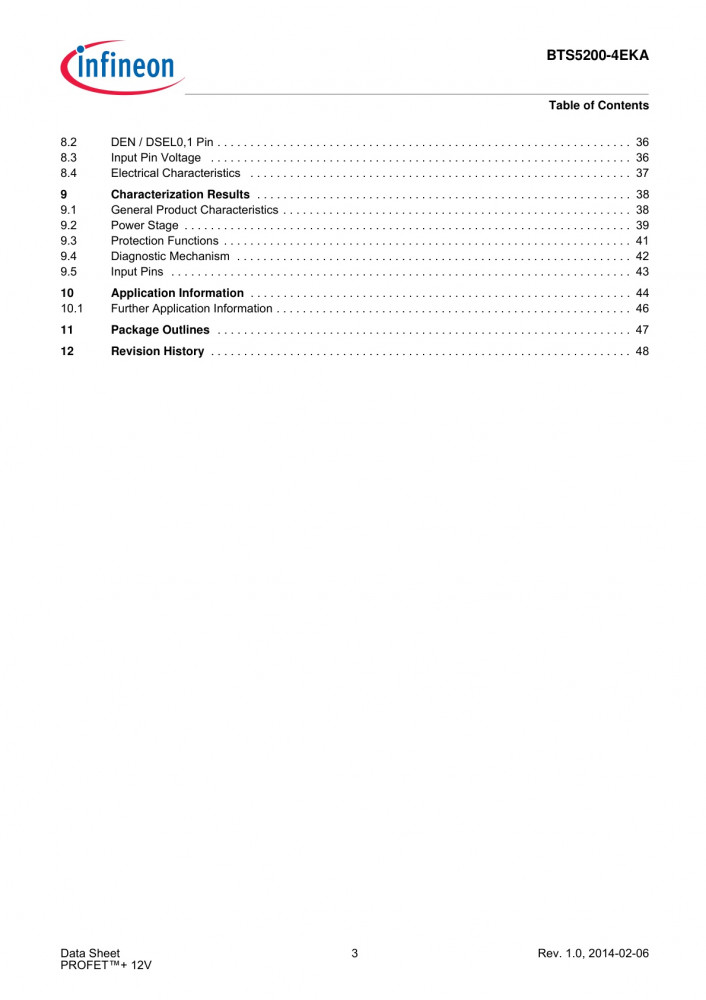 BTS5200-4EKA datasheet page 3