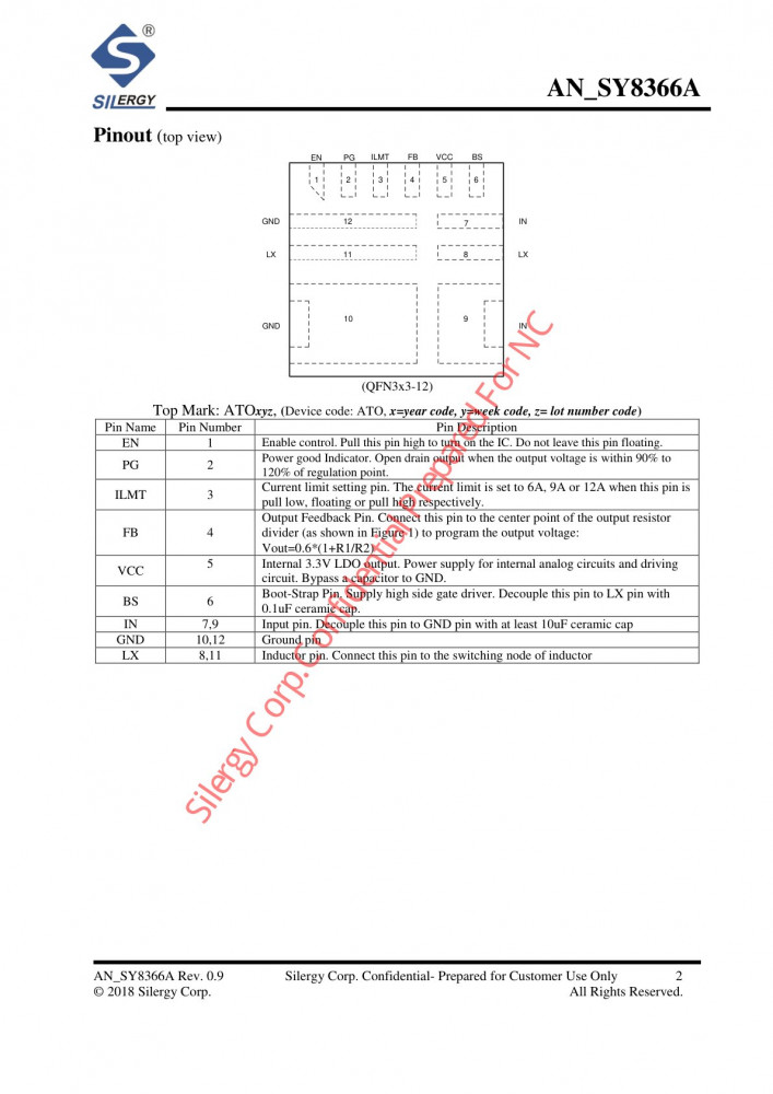 SY8366AQQC datasheet page 2