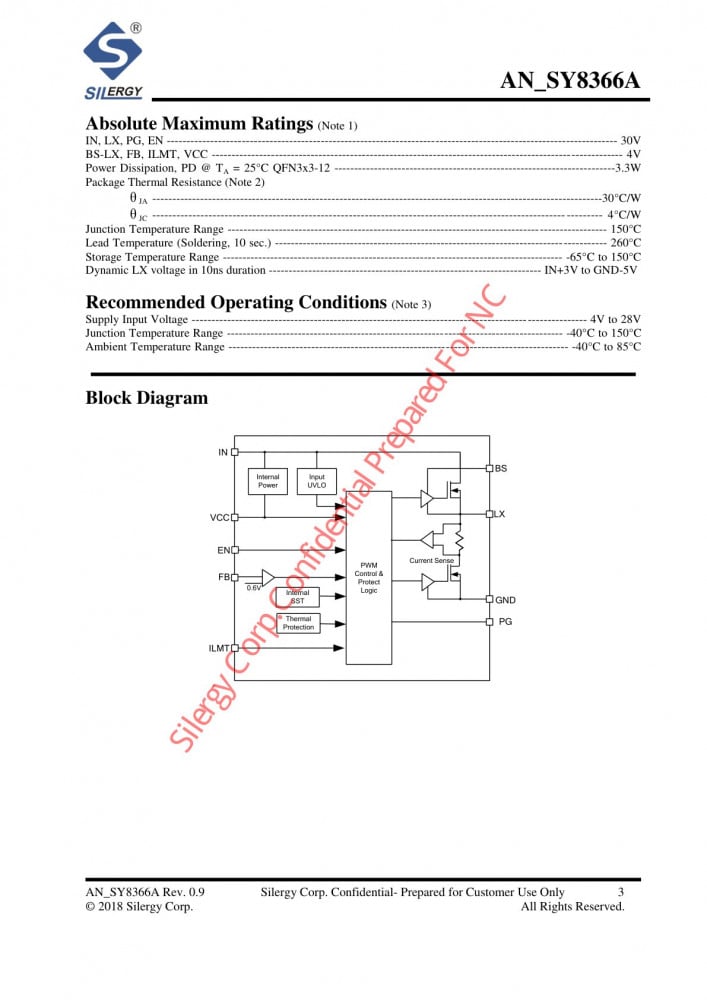 SY8366AQQC datasheet page 3