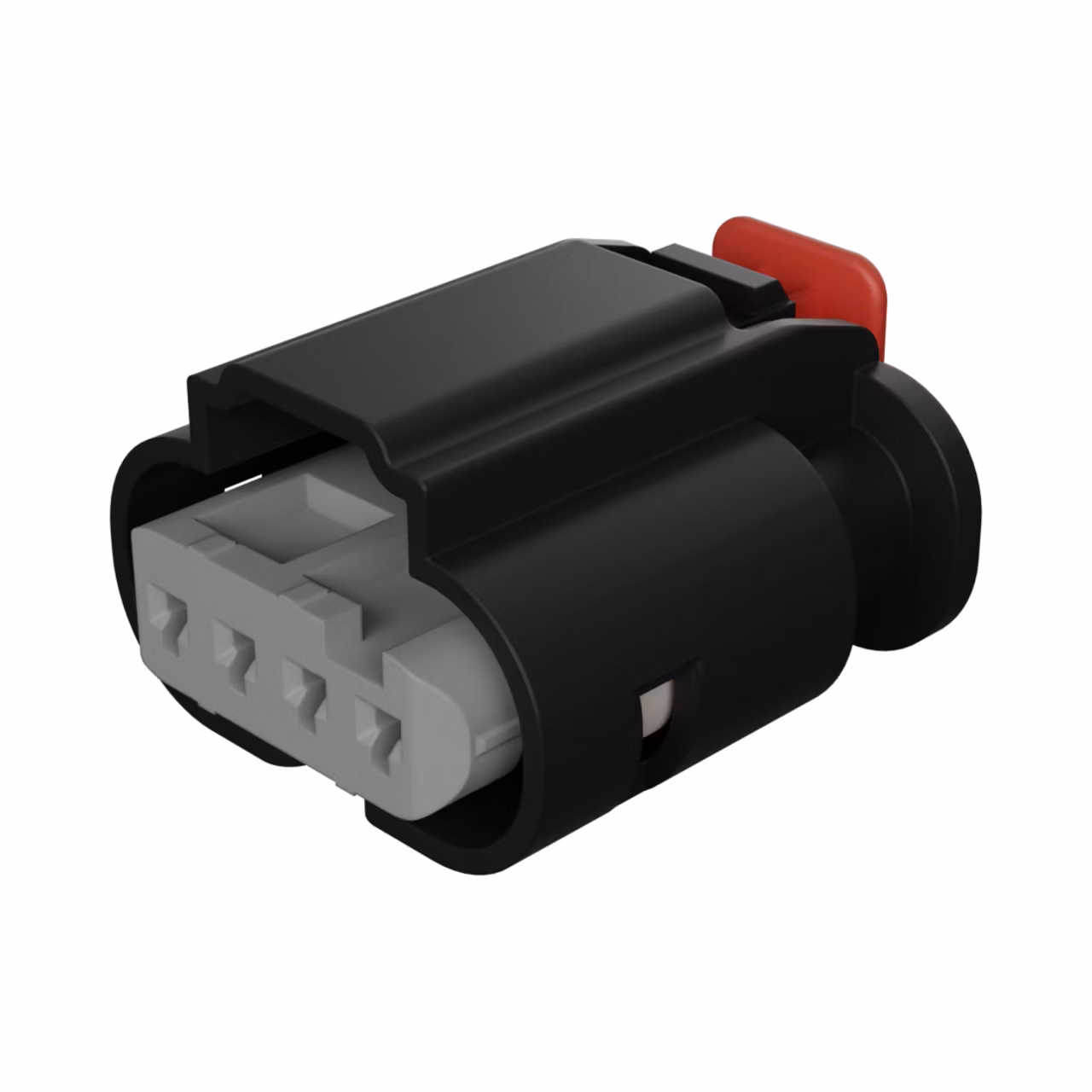 MXP120 Sealed Receptacle, 4 Circuit, Black Housing with Long Shroud (T3-V2-S3 with Backshell, T3-V2-S2 without Backshell), Key D, Light Gray Insert for sale