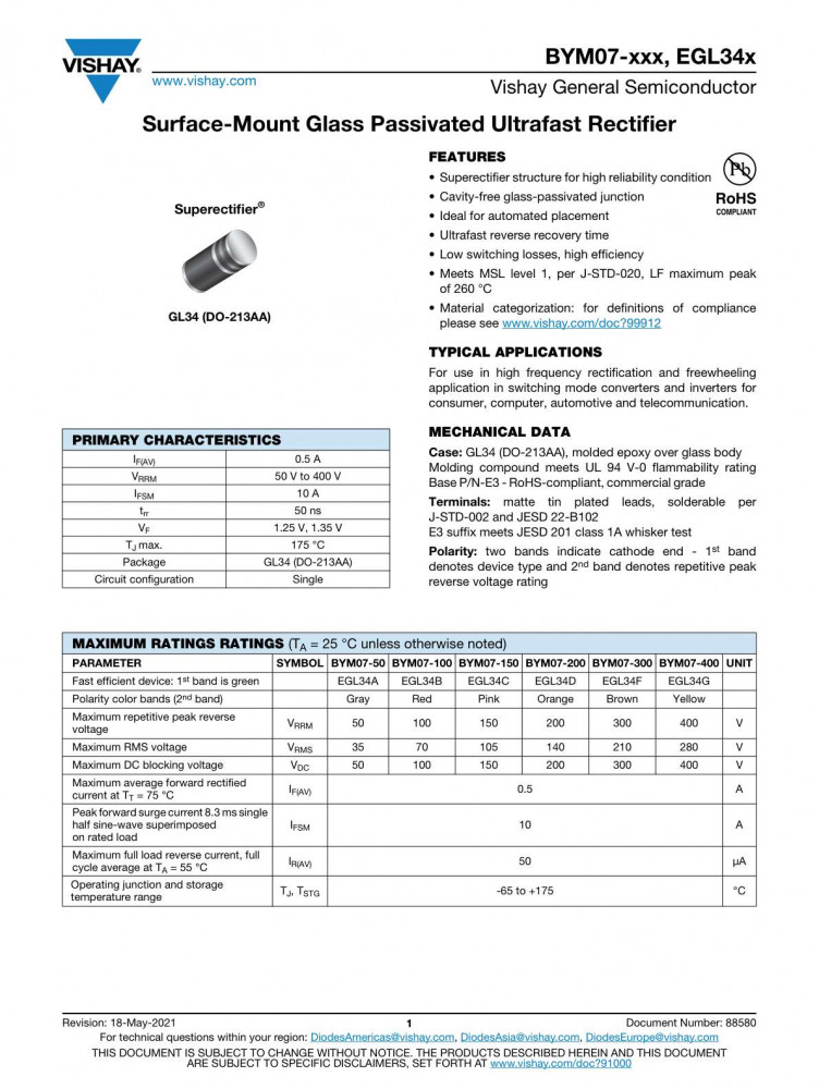 BYM07 series technical document, page 1