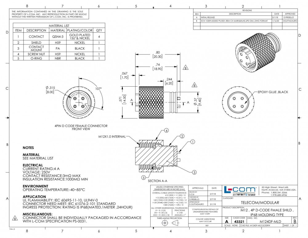 L-com M124DF-MLD technical document preview