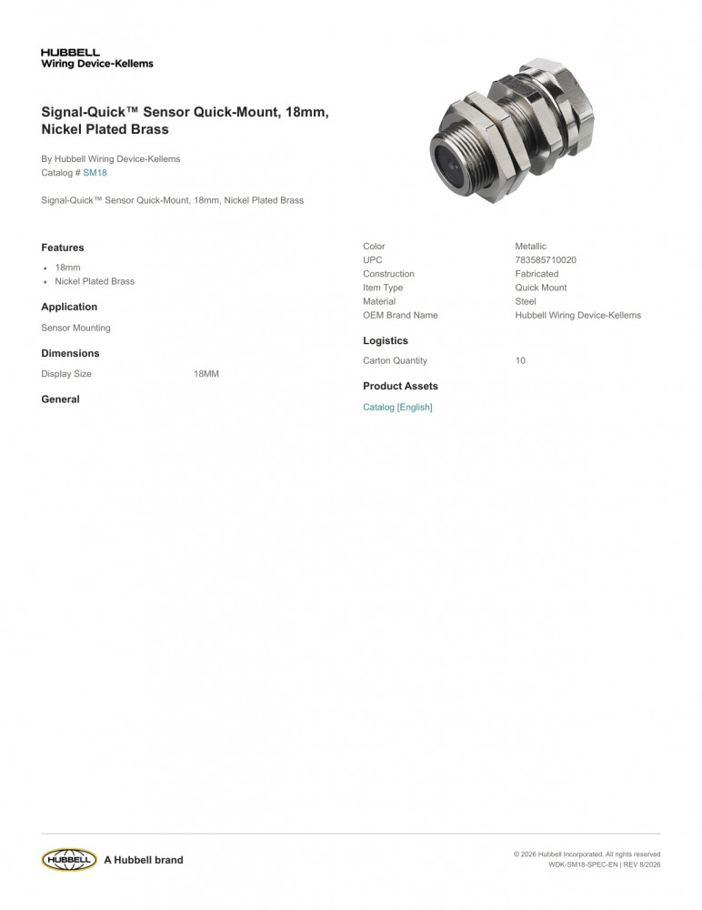 SM18 product documentation preview