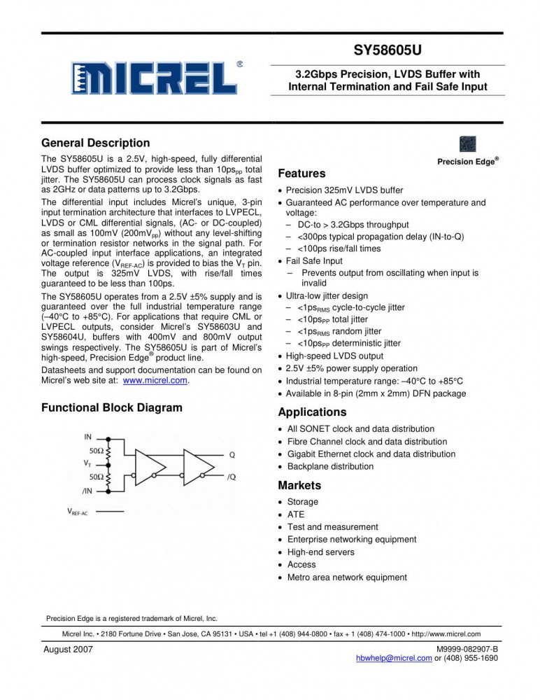 SY58605U technical document page 1