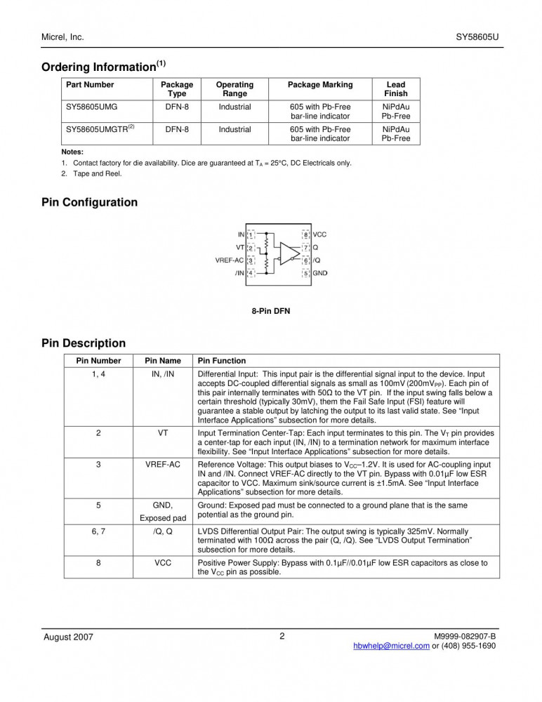SY58605U technical document page 2