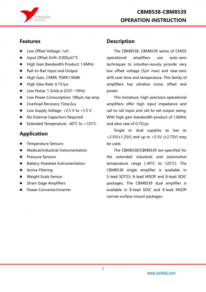 CBM8538AS8 datasheet page 1