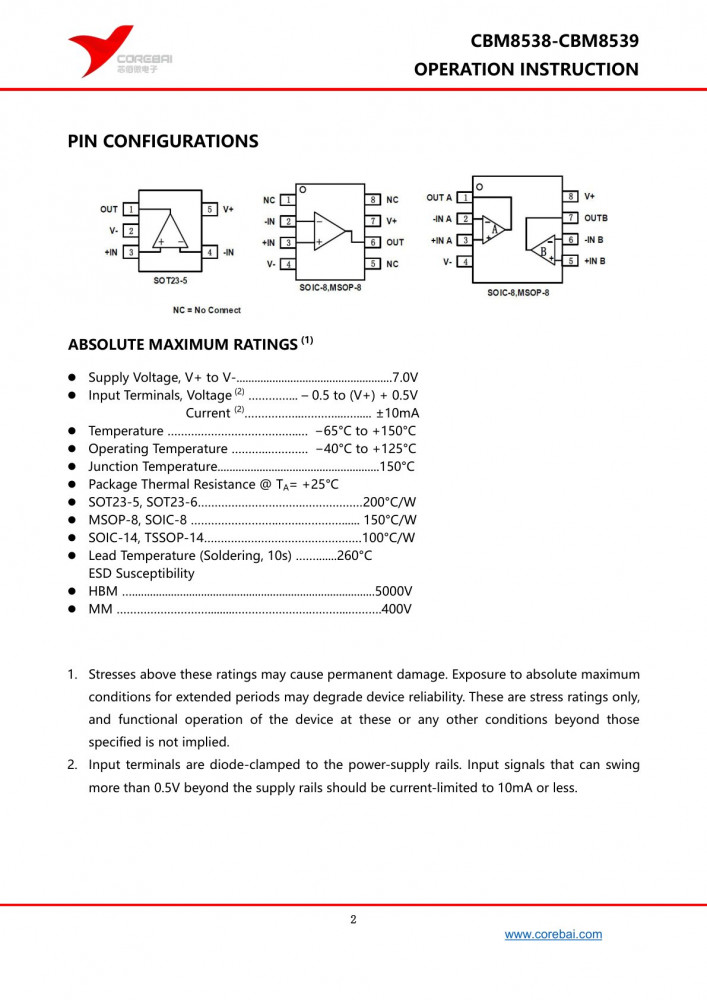 CBM8538AS8 datasheet page 2
