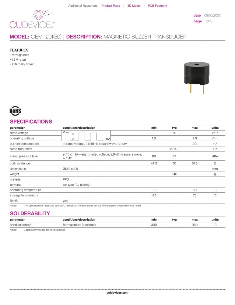 CEM-1201(50) datasheet page 1