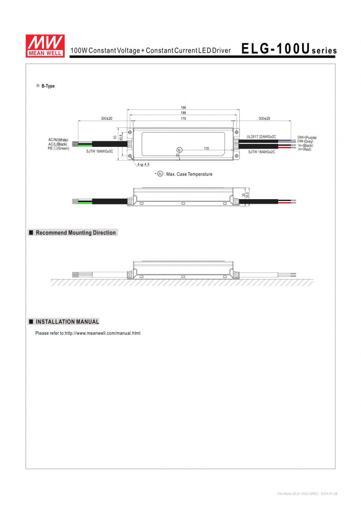 ELG-100U-36B datasheet page 8