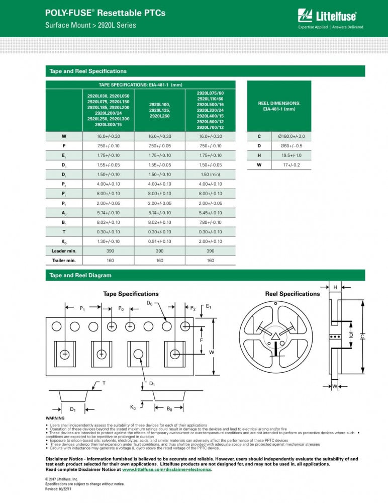 2920L Series datasheet page 6