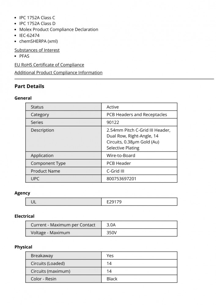 MOLEX 901220767 technical document image 2