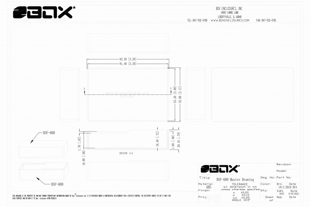 BSF-600 master drawing visual