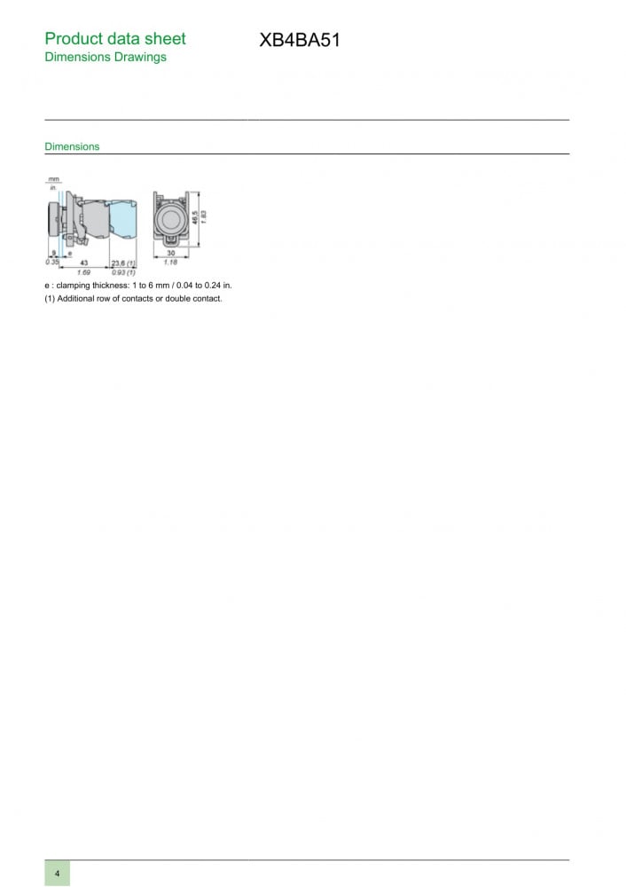 XB4BA51 technical document page 4