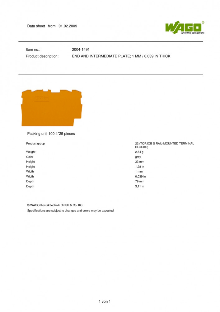 Technical document image for product 2004-1491