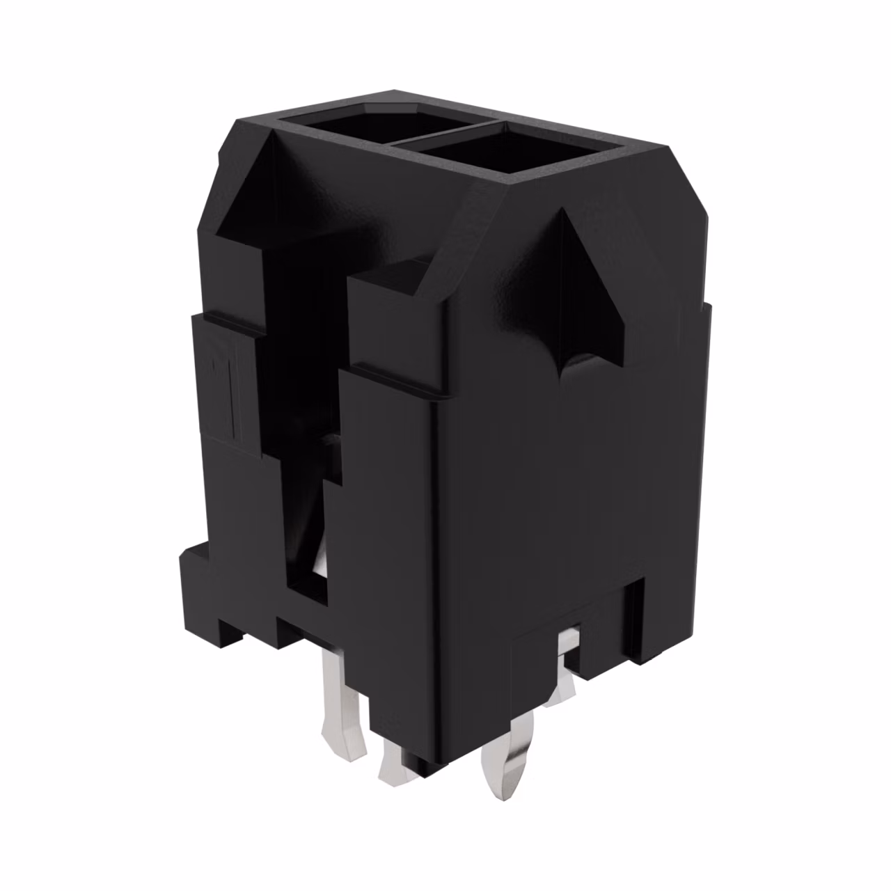 Micro-Fit 3.0 Vertical Header, 3.00mm Pitch, Dual Row, 8 Circuits, with PCB Polarizing Peg, 0.76µm Gold Plating, Glow-Wire Capable, Black, Tape and Reel, with Pick and Place Cap