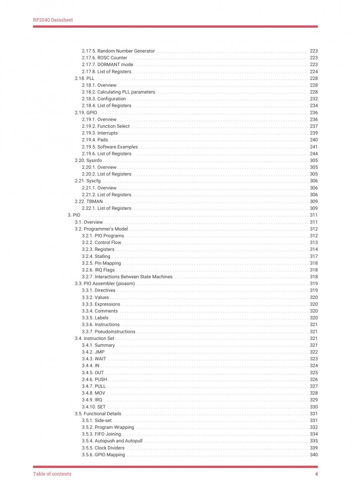 RP2040 technical document page 5