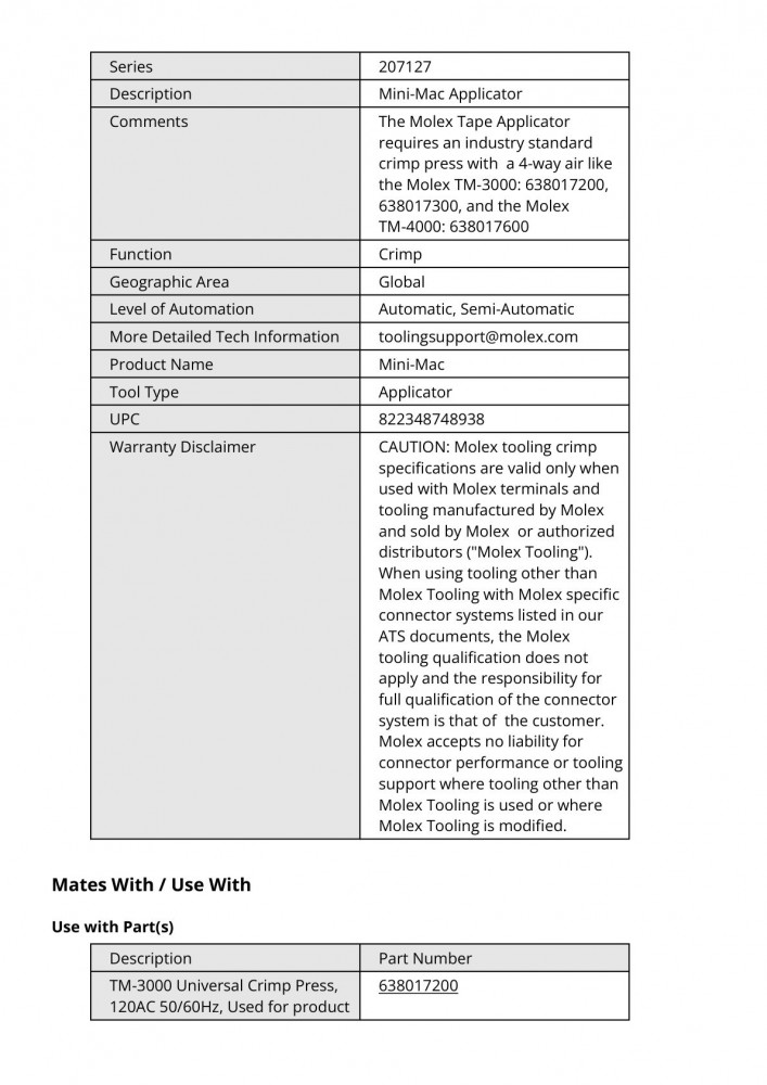 Molex 638850200 document image, page 2