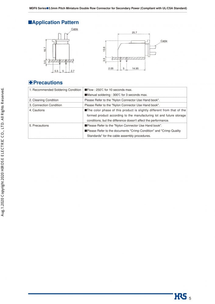 HRS MDF6 Series datasheet page 5