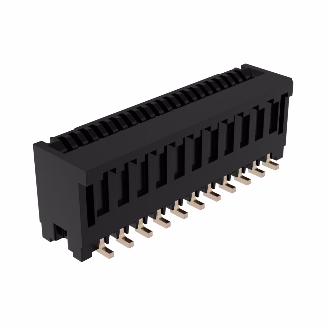 Easy-On FFC/FPC Connector, 0.50mm Pitch, Surface Mount, Vertical, Non-ZIF, Reverse Footprint, Tin Bismuth Plating, Long Terminal Type, Black, 21 Circuits for sale