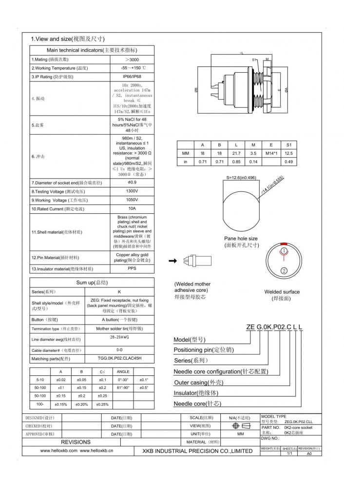 ZEG.0K.P02.CLL technical drawing page
